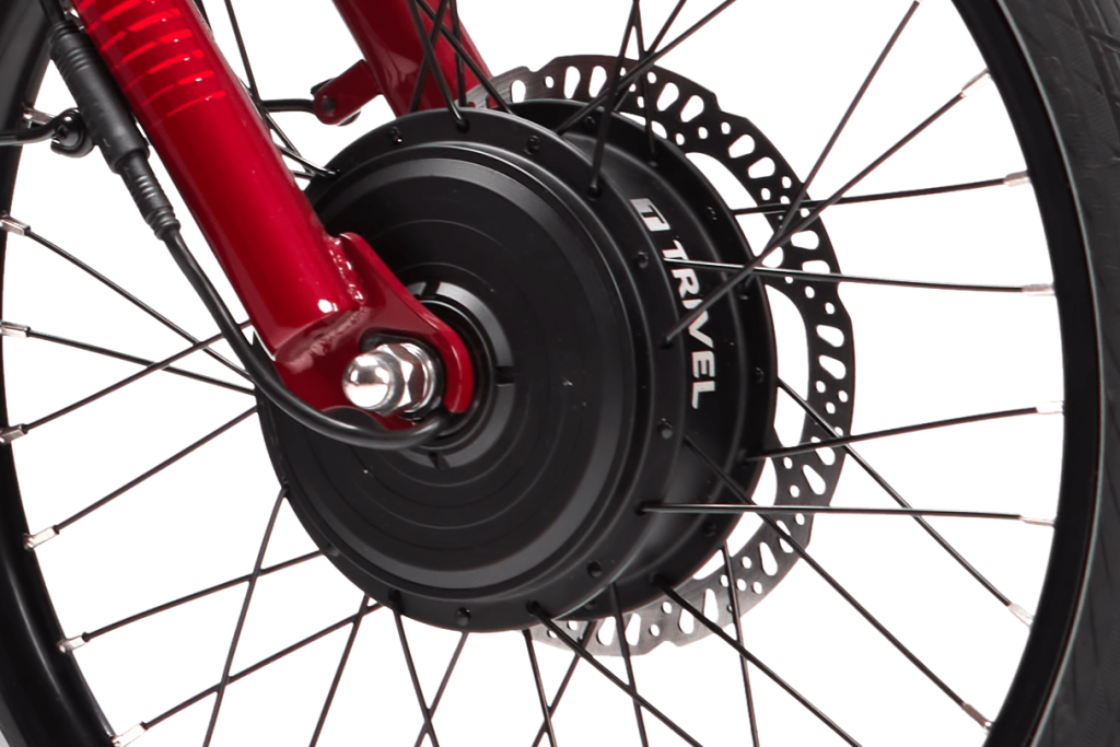 e-Azteca Electric Red Tricycle with Basket - 14 AH Battery | ZIZE Bikes
