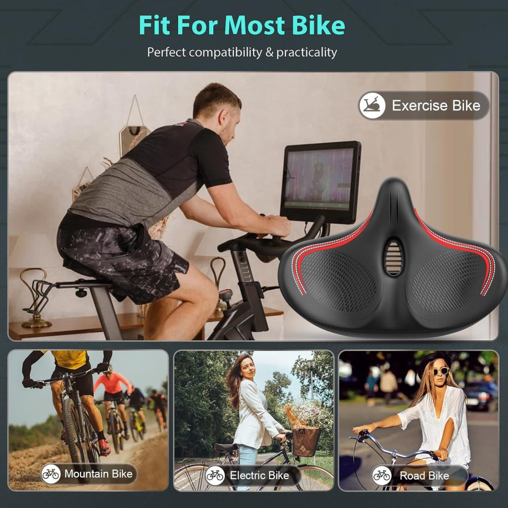 YODOTE Oversized Bike Seat for Peloton Bike & Bike+, Comfort Wide Bike ...
