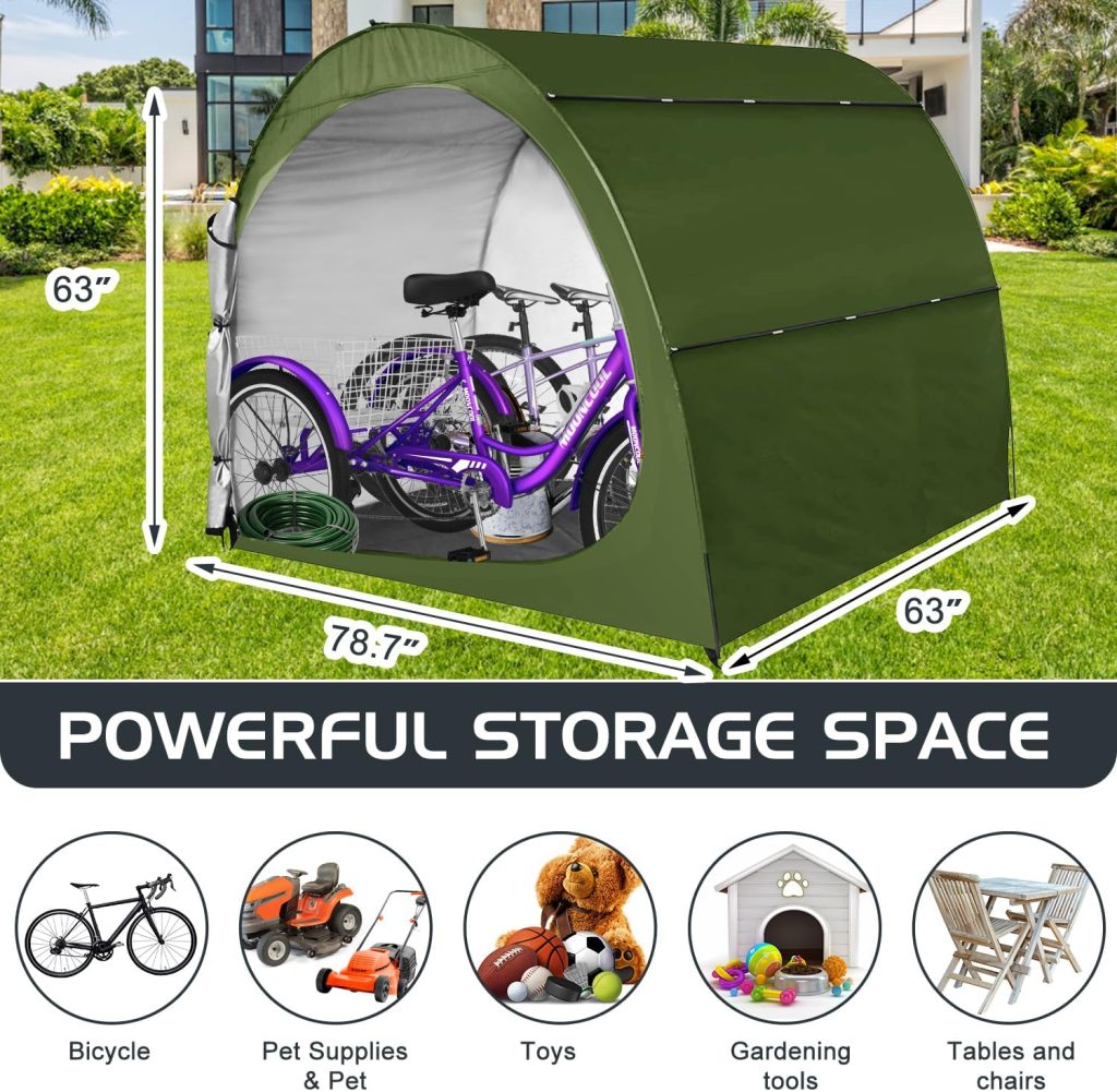 H&ZT Bike Storage Tent, Patio Storage Shed, Outdoor Storage Cover for ...