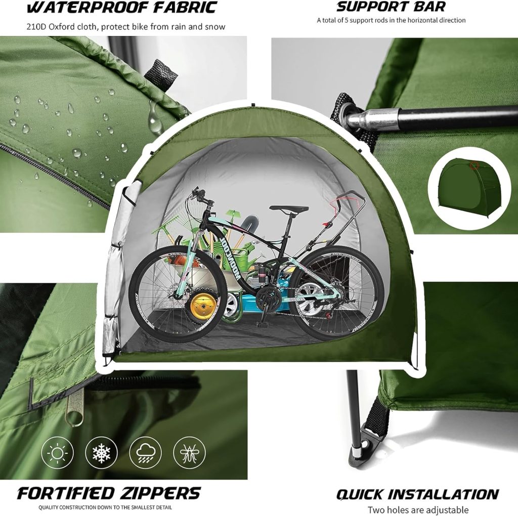 H&ZT Bike Storage Tent, Patio Storage Shed, Outdoor Storage Cover for ...