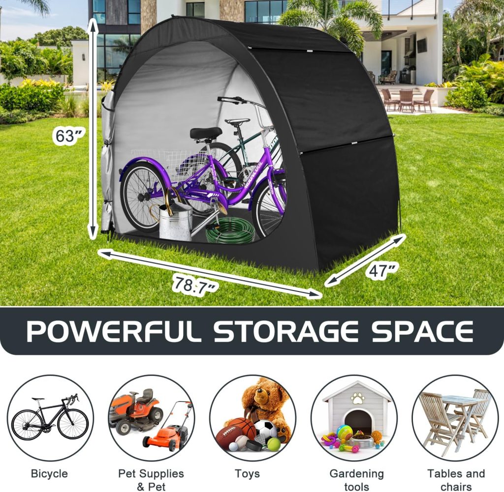 H&ZT Bike Storage Tent, Patio Storage Shed, Outdoor Storage Cover for ...