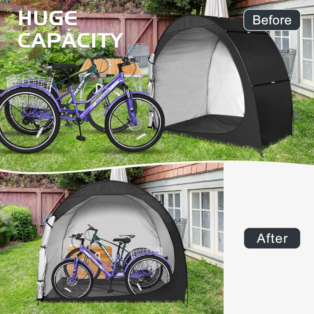 H&ZT Bike Storage Tent, Patio Storage Shed, Outdoor Storage Cover for ...