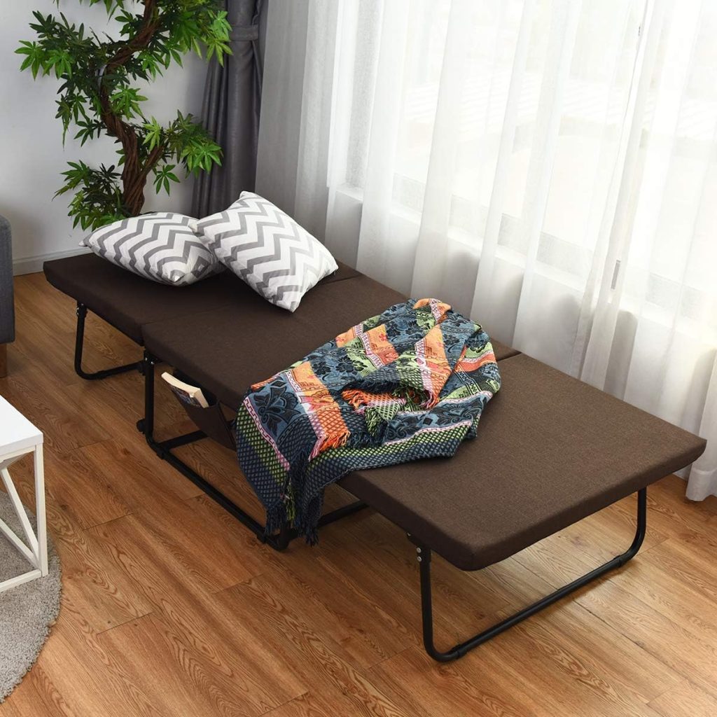 Giantex Folding Bed, 3 in 1 Convertible Sleeper Bed with Mattress ...